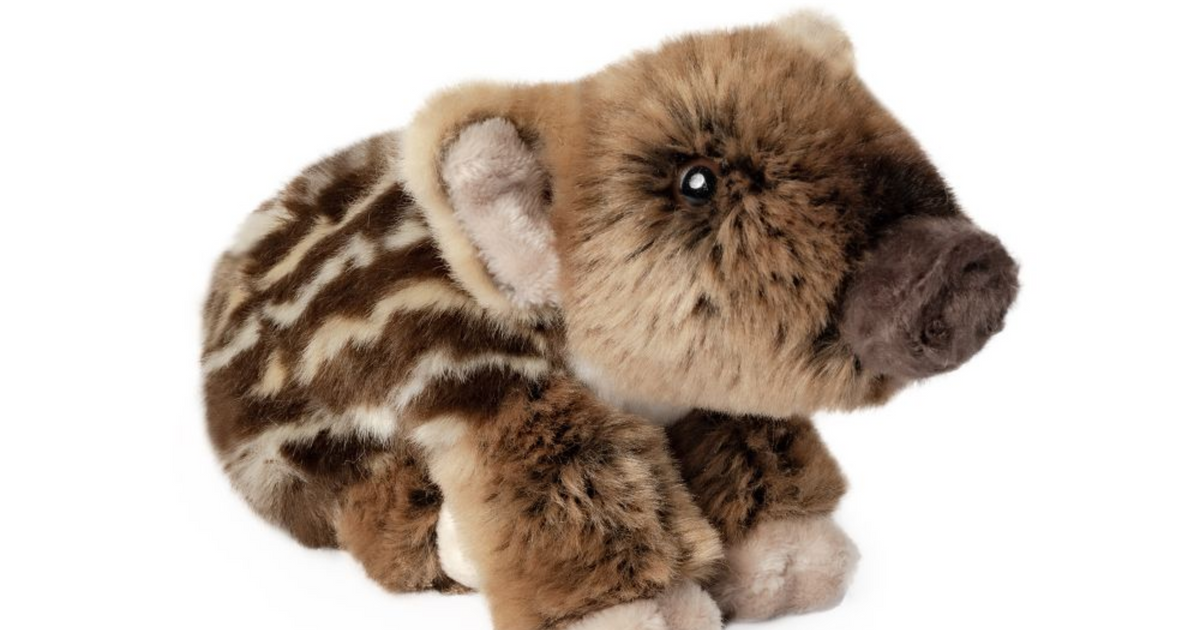 Living Nature Plush Sitting Wild Boar Piglet Toy – Gifts for Life | Viva!
