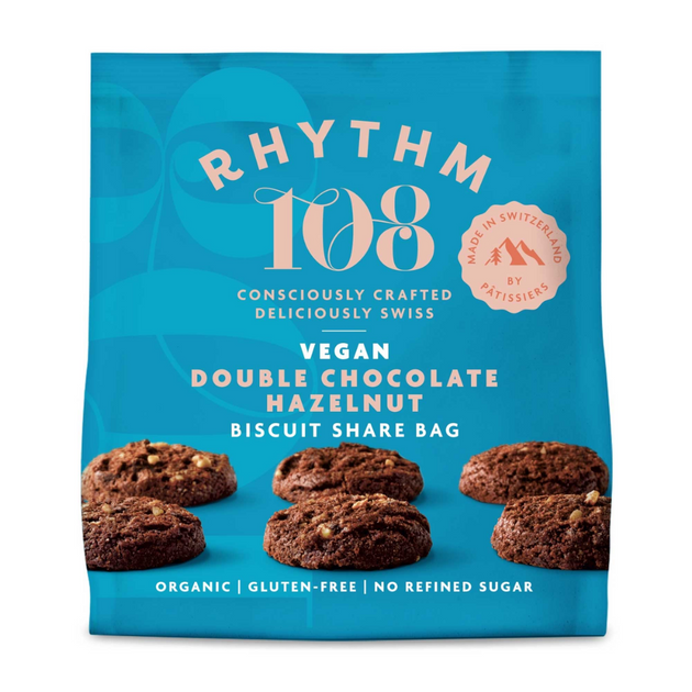 Rhythm 108 Organic Vegan Double Chocolate Hazelnut Biscuits Sharing Ba ...